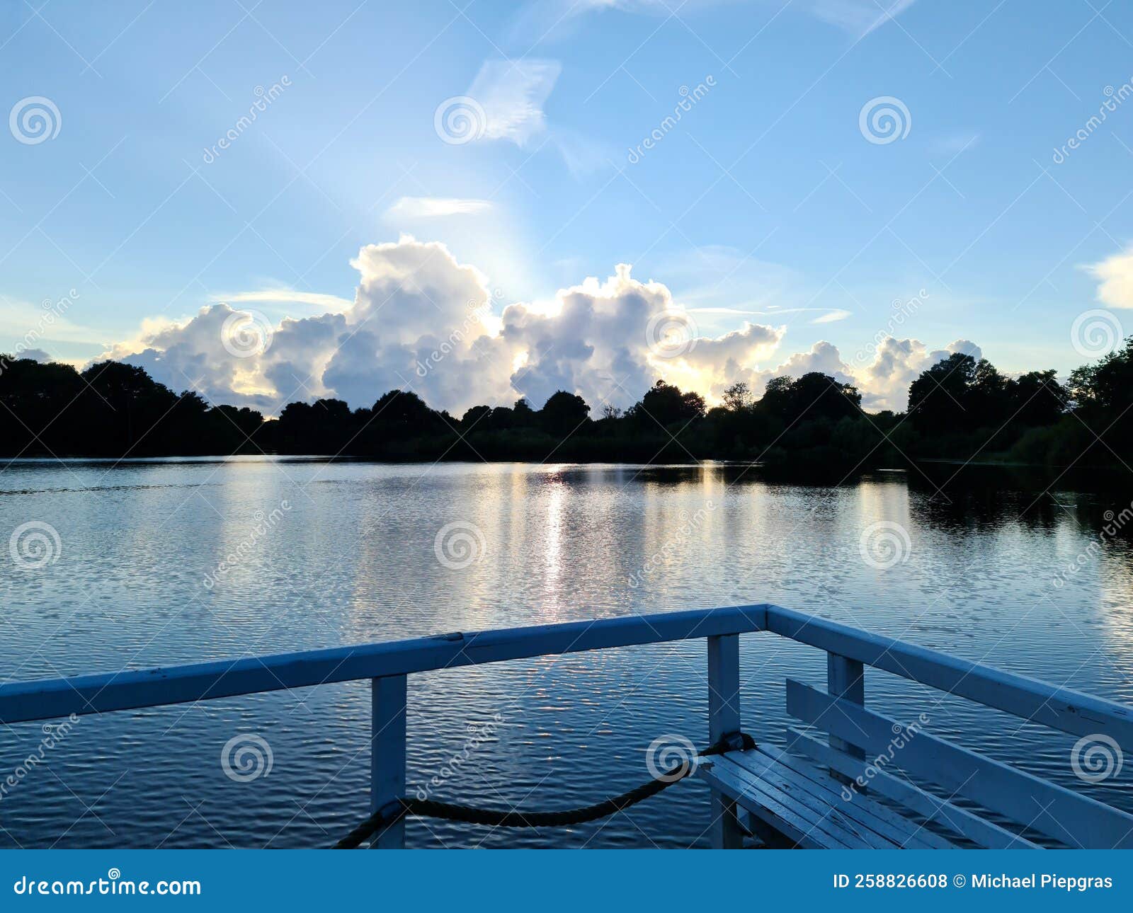 Beautiful Landscape at a Lake with a Reflective Water Surface Stock ...