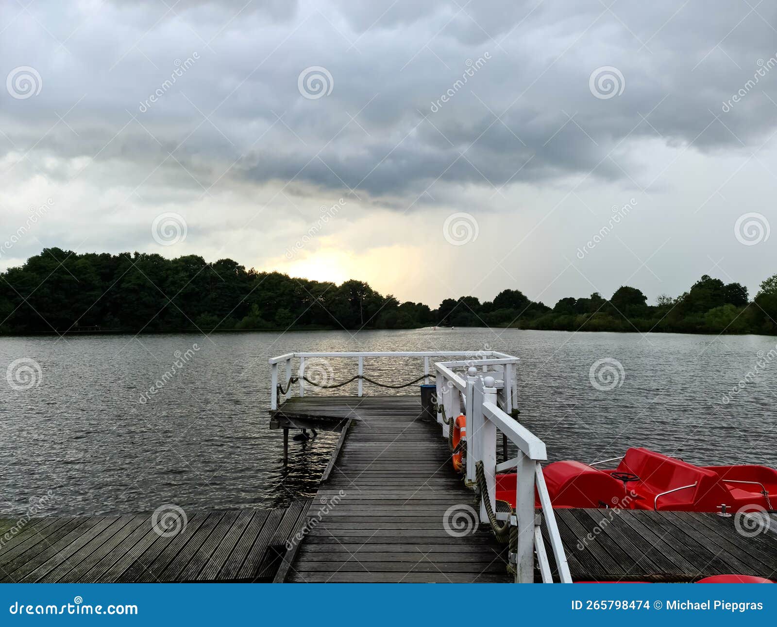Beautiful Landscape at a Lake with a Reflective Water Surface Stock ...