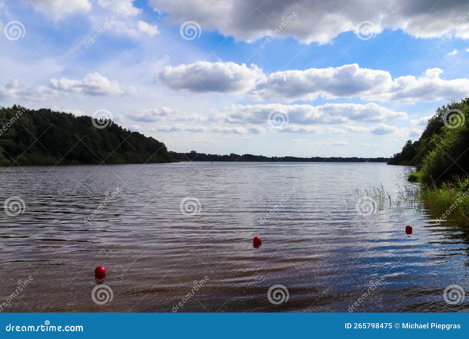 Beautiful Landscape at a Lake with a Reflective Water Surface Stock ...
