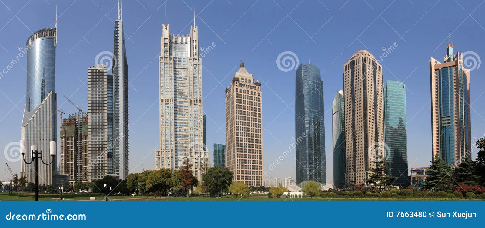 Beautiful Landscape of Modern City Stock Photo - Image of skyscraper ...