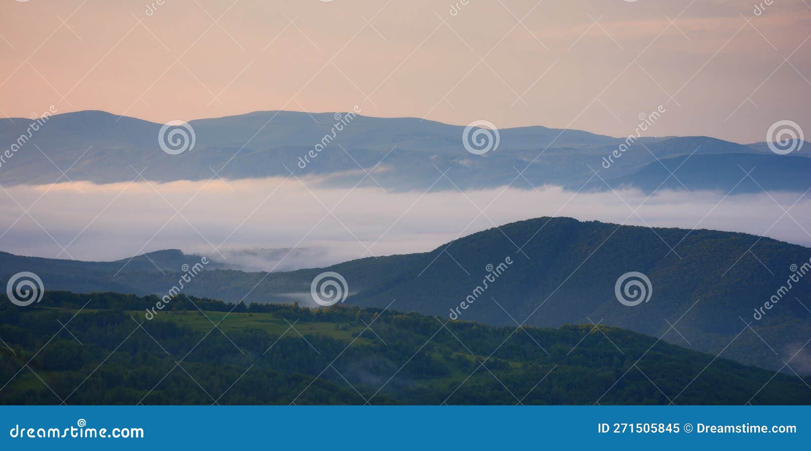 Beautiful Landscape in Mountains at Dawn Stock Image - Image of cloud ...