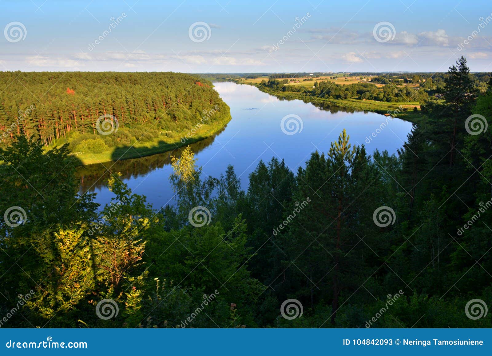 Beautiful Landscape of Nemunas River Loop in Lithuania Stock Image ...