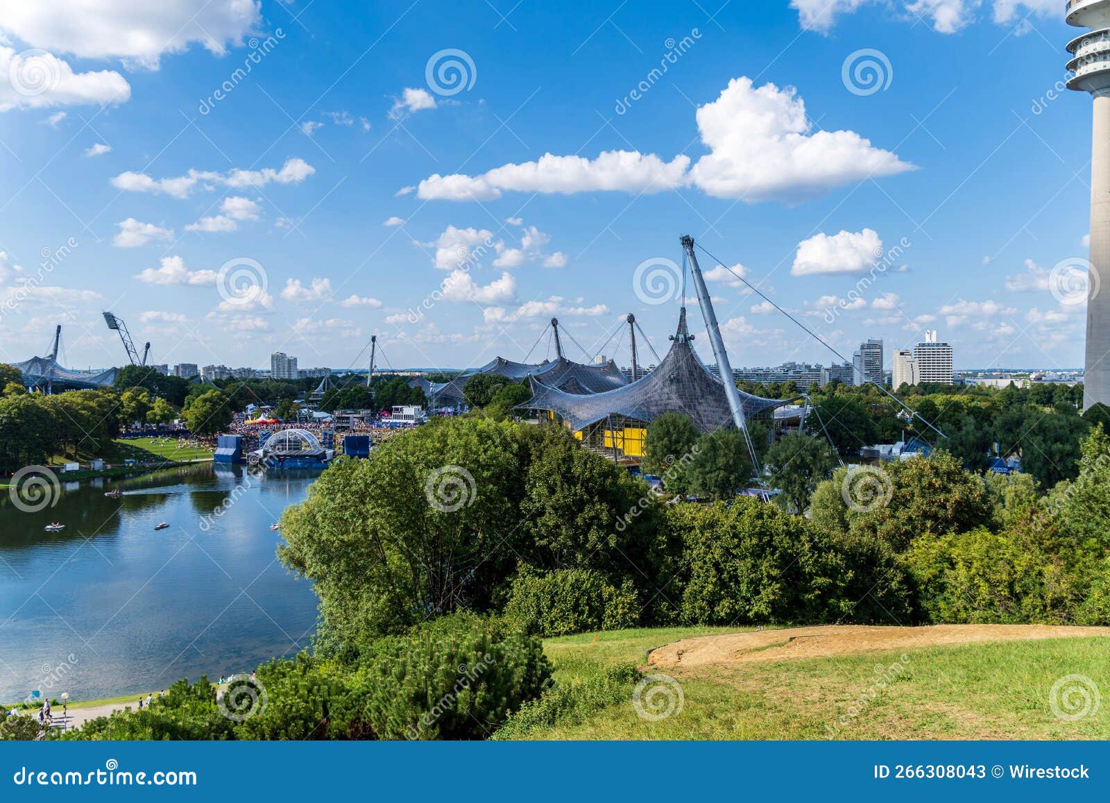 Beautiful Landscape of the Olympic Stadium and Park Editorial Stock ...