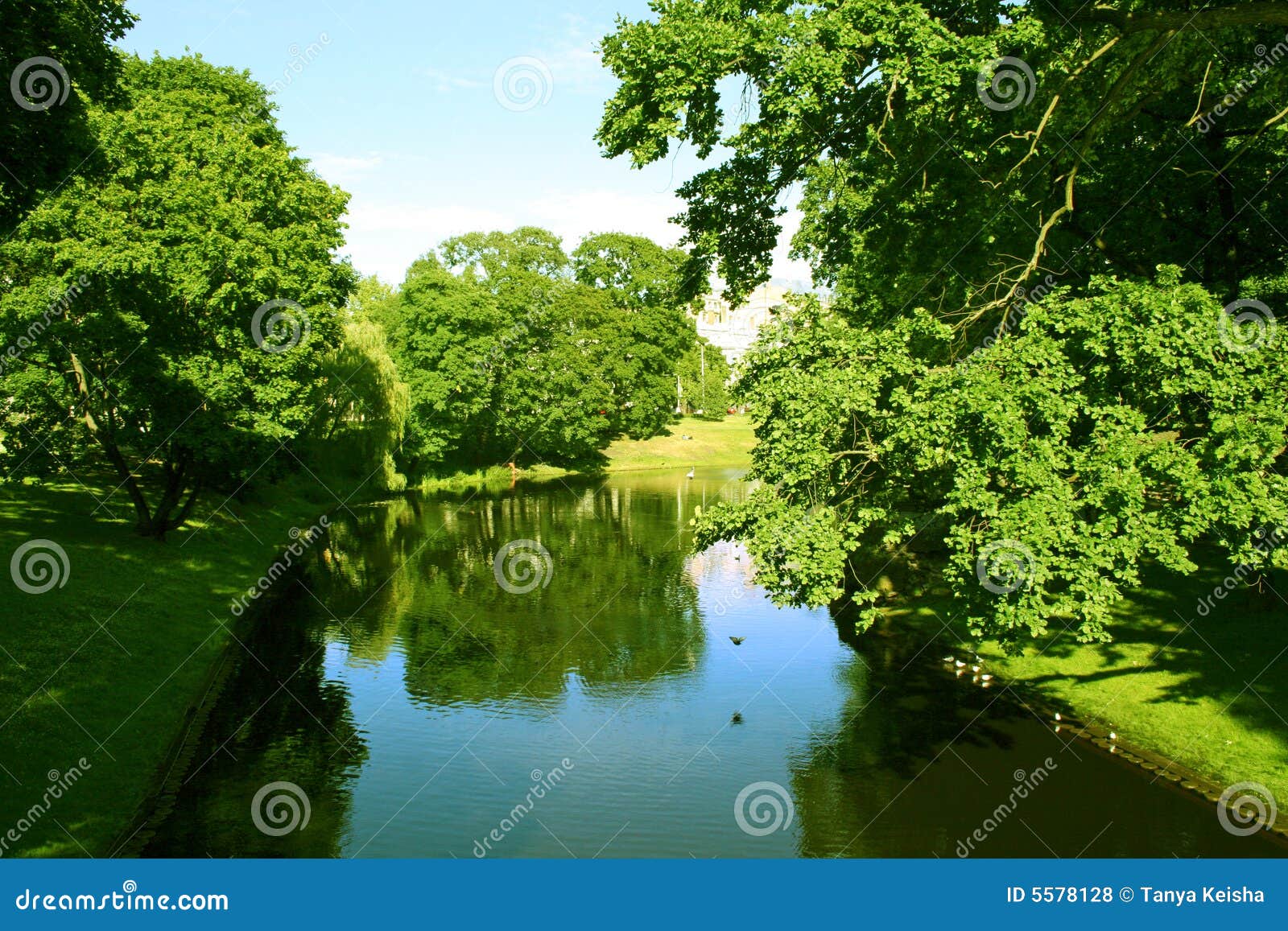 Riga River Canal in Summertime Stock Photo - Image of calm, baltic: 5578128