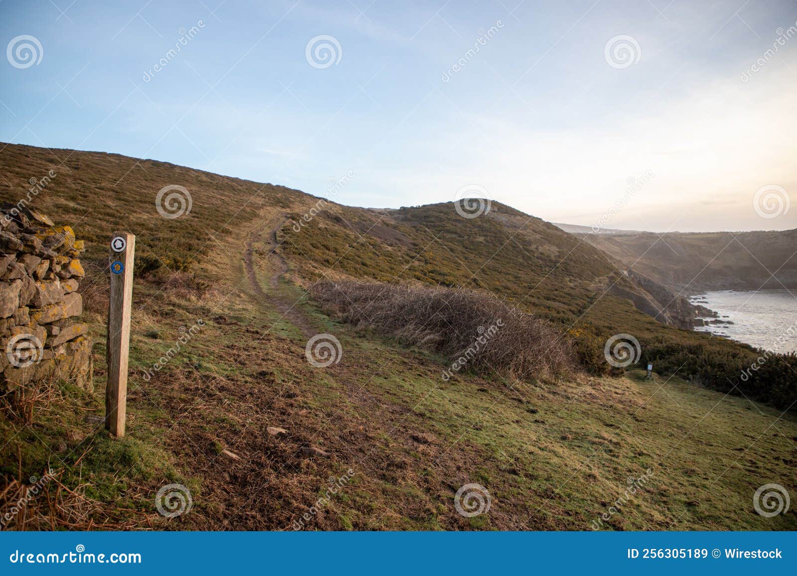 Beautiful Landscape of a Path Leading To the Sea. Stock Image - Image ...