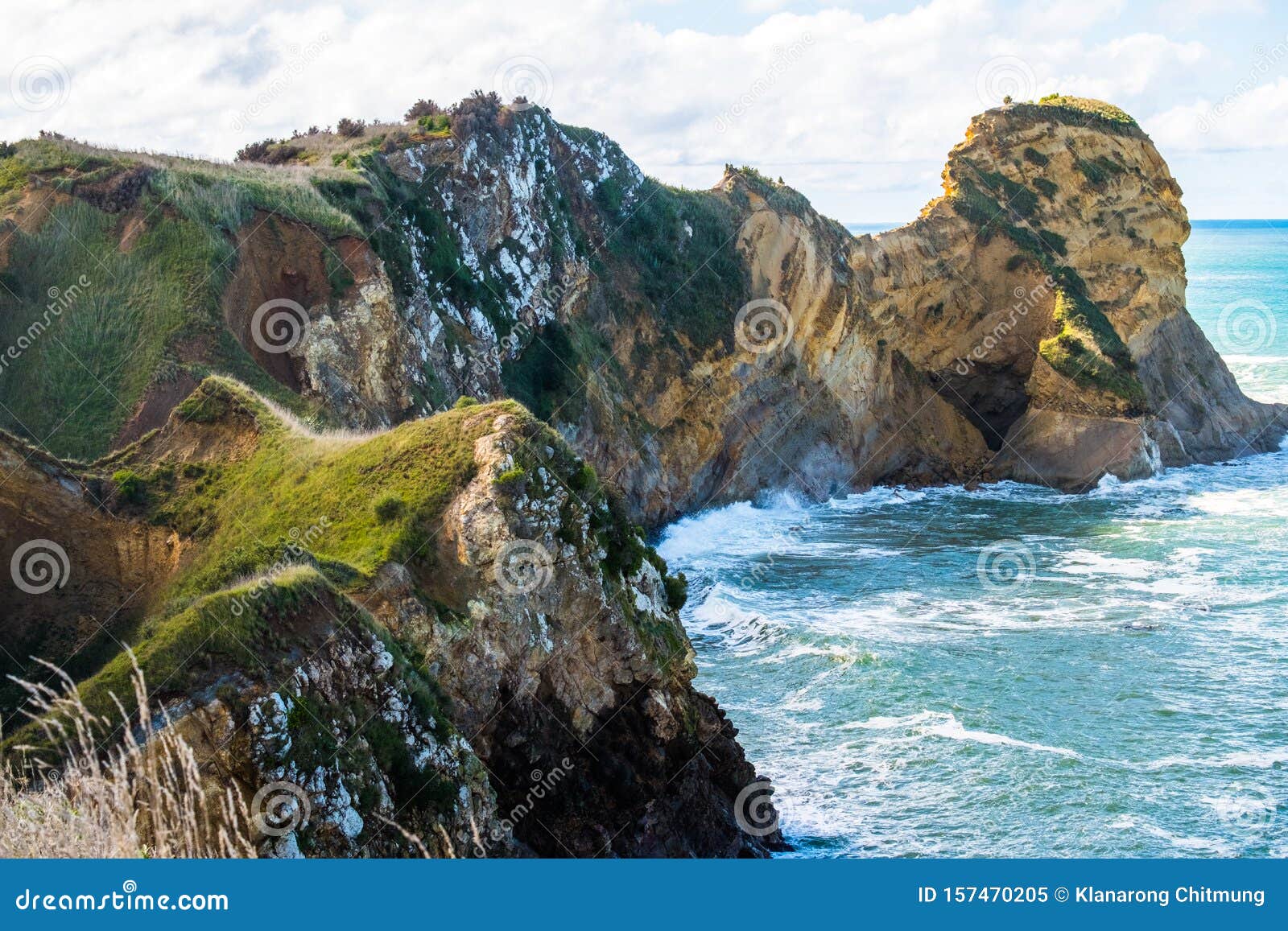 Beautiful Landscape of a Peninsula. I Stock Image - Image of limestone ...