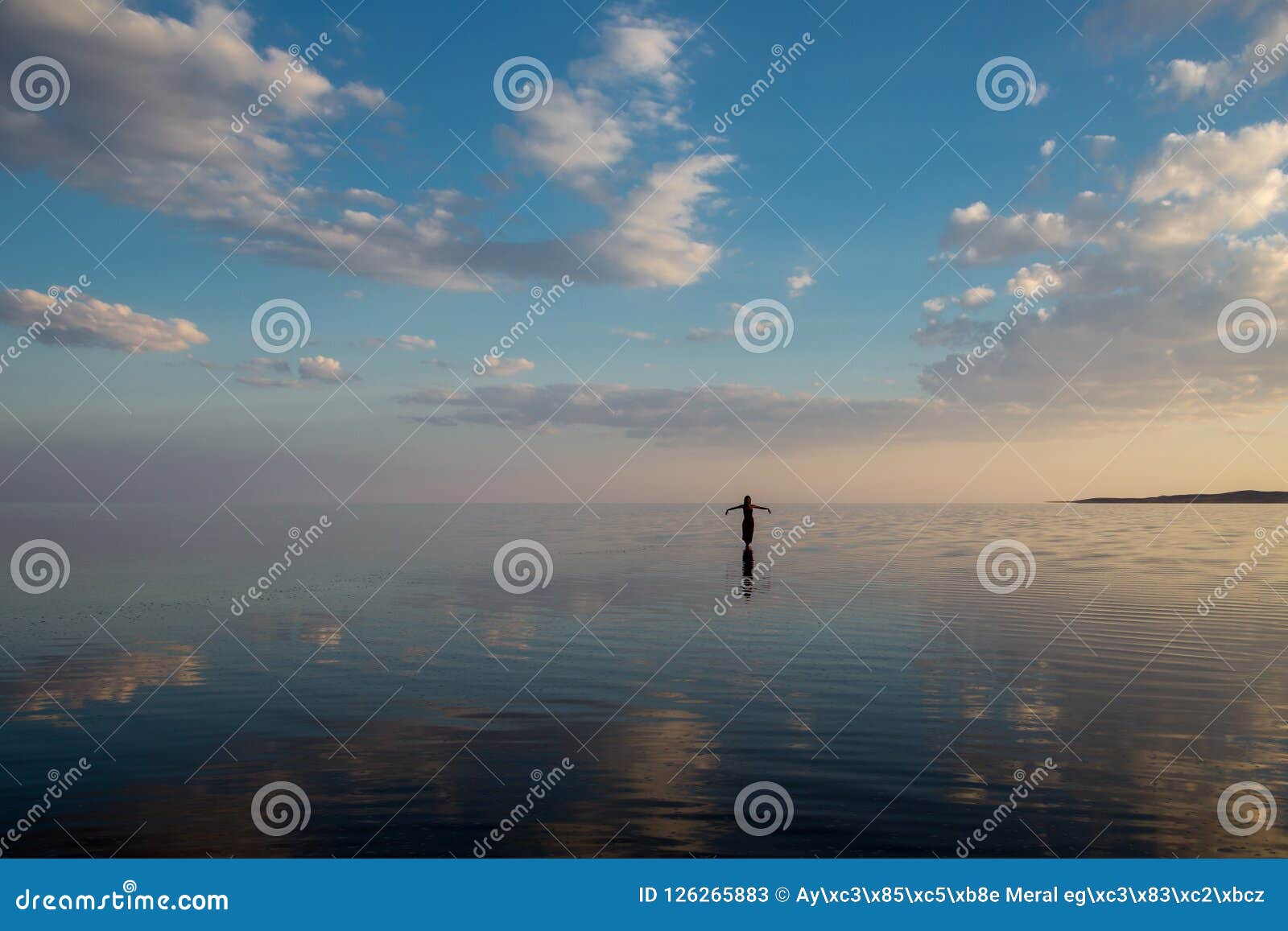 Beautiful Landscape and Reflection in Salt Lake in Turkey Stock Image ...