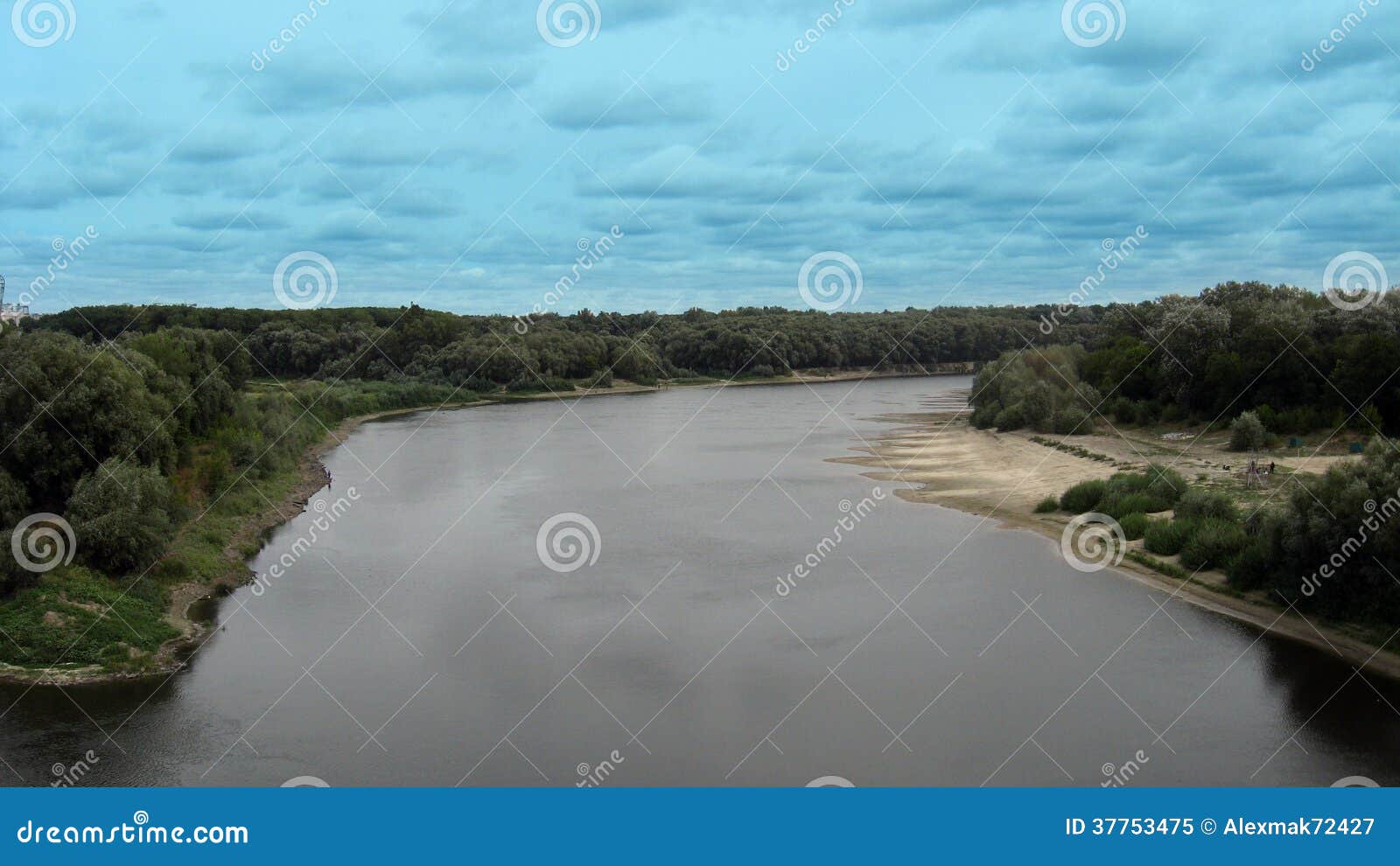 Beautiful Landscape with River Stock Image - Image of place, nature ...