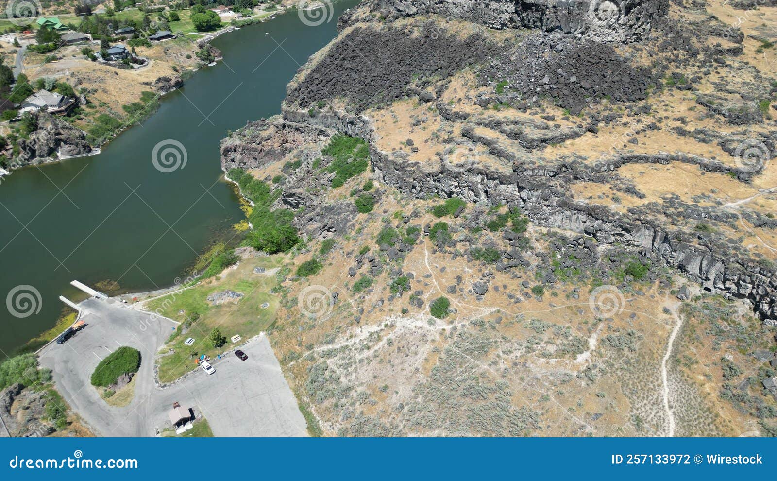 Beautiful Landscape of a River between Rocks on a Sunny Day Stock Photo ...