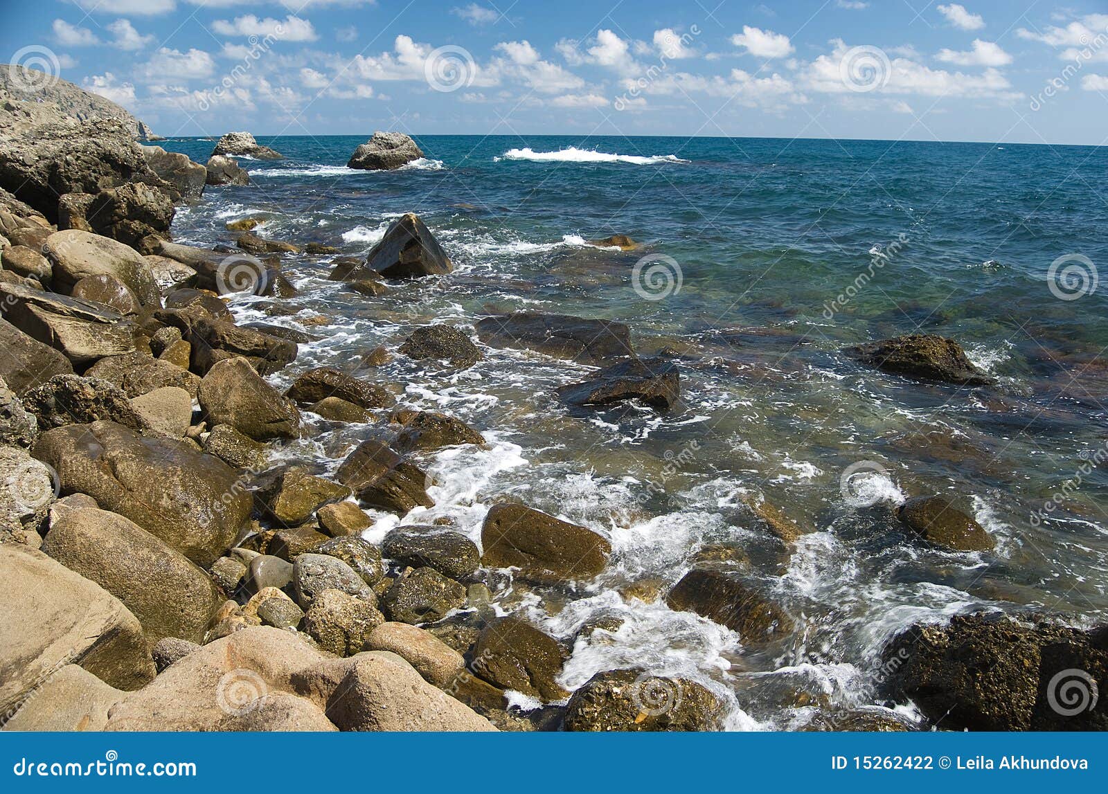 Beautiful Landscape of Rocky Coastline Stock Photo - Image of speed ...