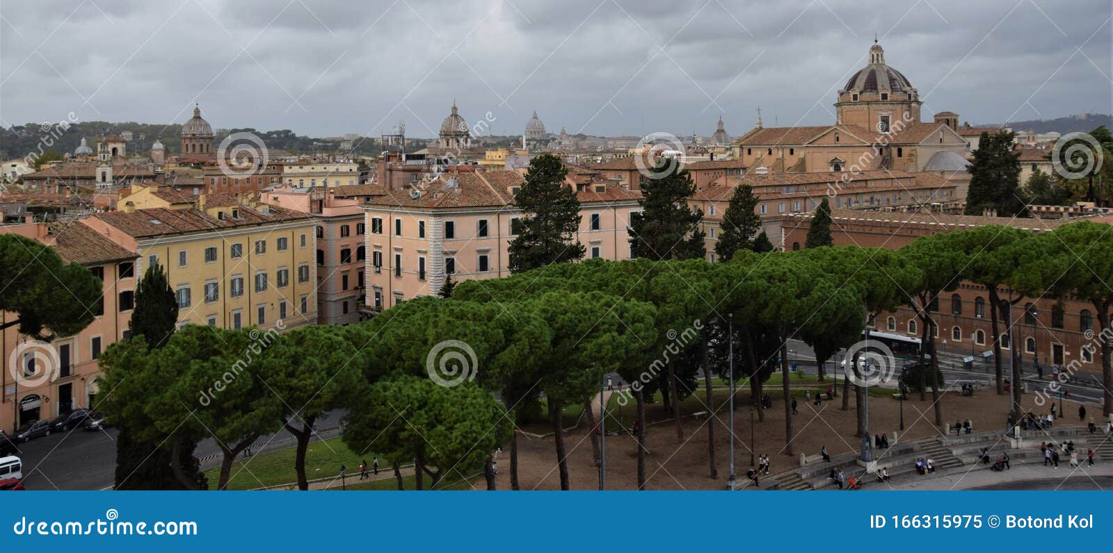 Beautiful Landscape of Rome with a Dome Stock Image - Image of emmanuel ...