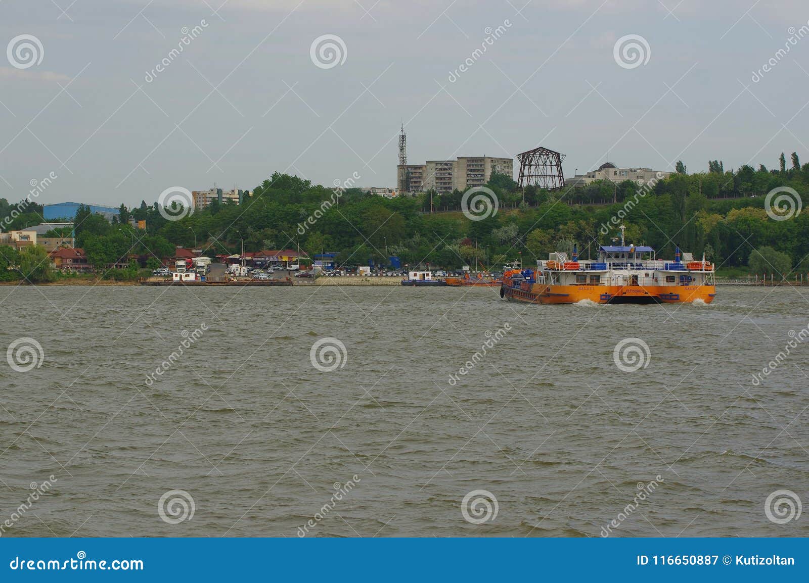 Ship on the Danube river 2 editorial photography. Image of ship - 116650887