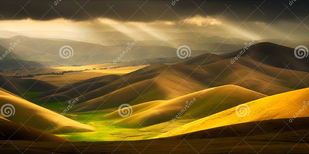 A Beautiful Landscape, Shot in Dramatic Lighting. Generic Wide Format ...