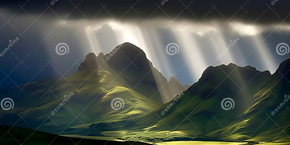 A Beautiful Landscape, Shot in Dramatic Lighting. Generic Wide Format ...