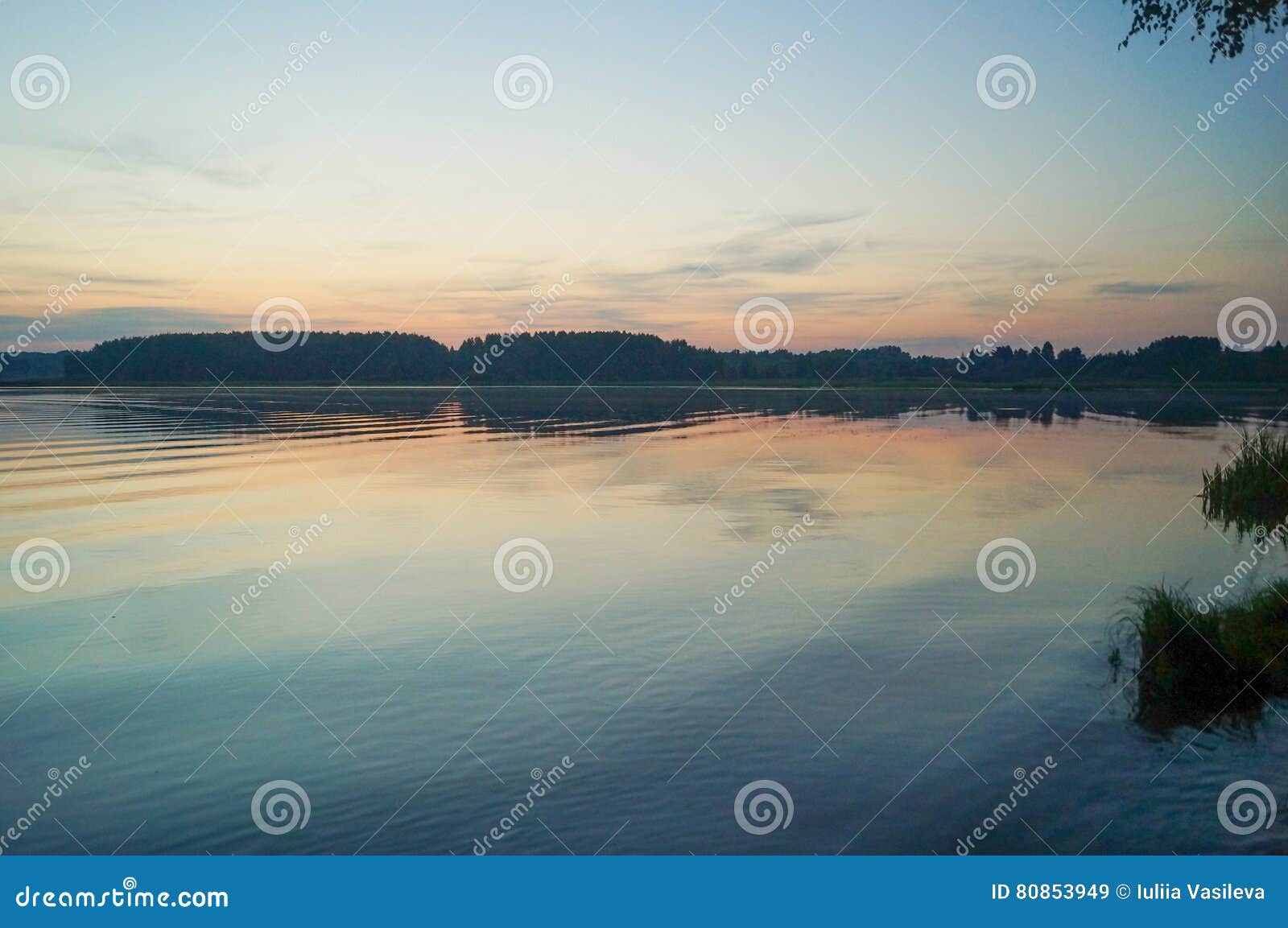 Beautiful Landscape: Sky and the River Reflects Stock Image - Image of ...