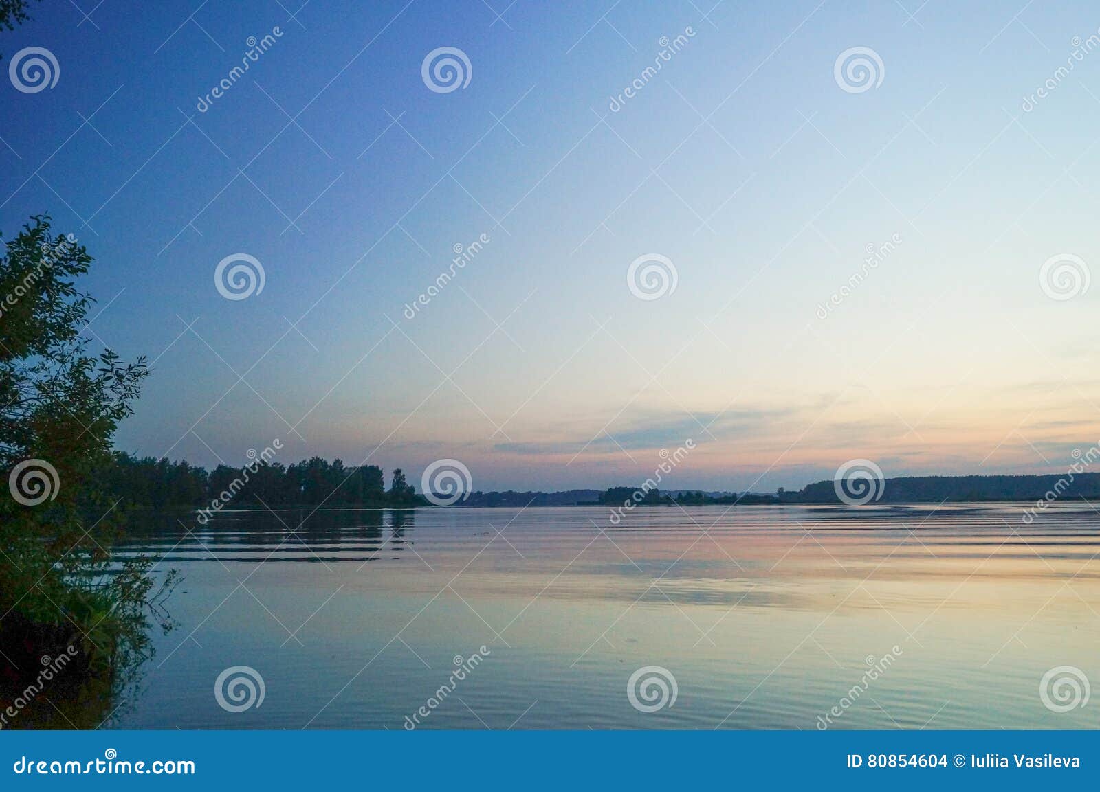 Beautiful Landscape: Sky and the River Reflects Stock Photo - Image of ...