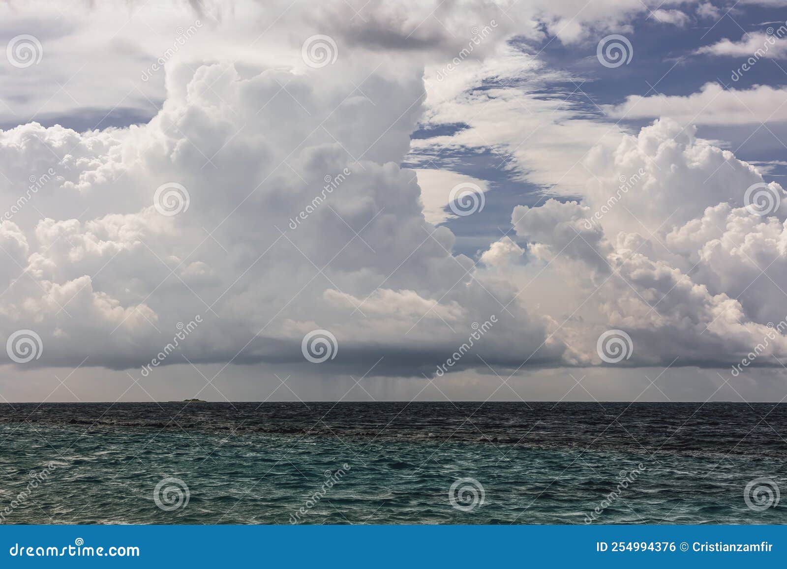 Landscape with Storm Clouds Above the Sea Stock Photo - Image of ...