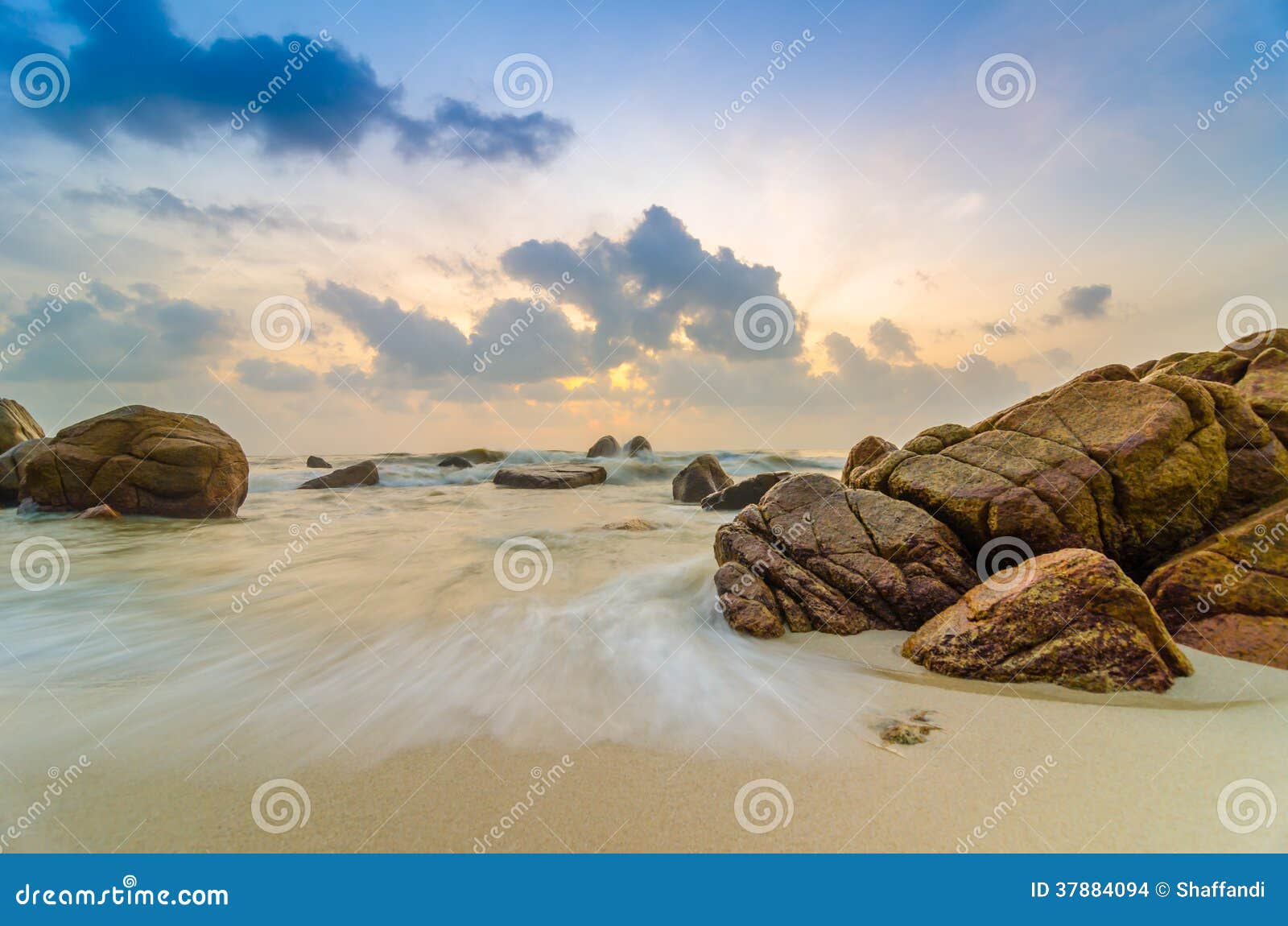 Beautiful Landscape when Sun Rising Up Stock Photo - Image of nature ...