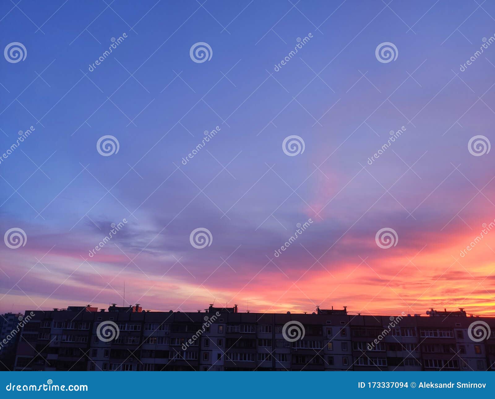 Beautiful Landscape. Sunny Sunset in the Sky Stock Photo - Image of ...