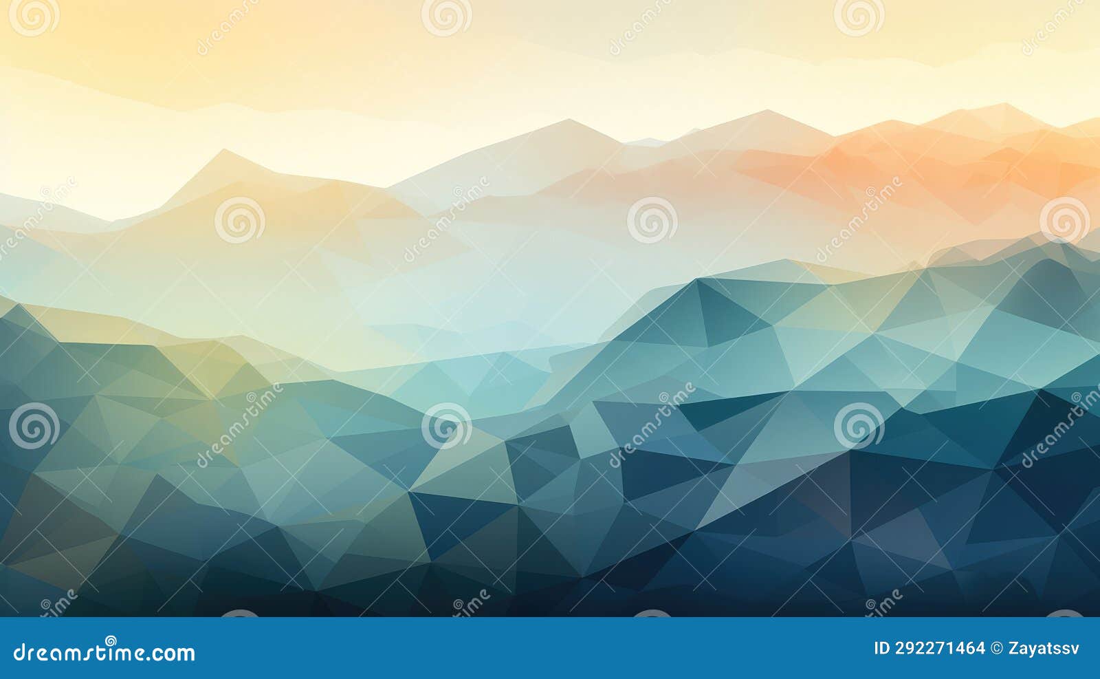 Beautiful Landscape Sunset Over the Mountains, Skyline Colorful Poster ...