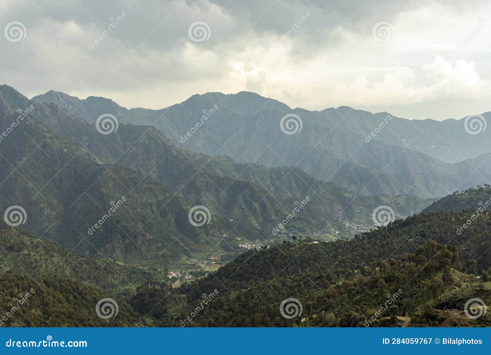 Beautiful Landscape View of Mountains in the Buner Valley Stock Image ...