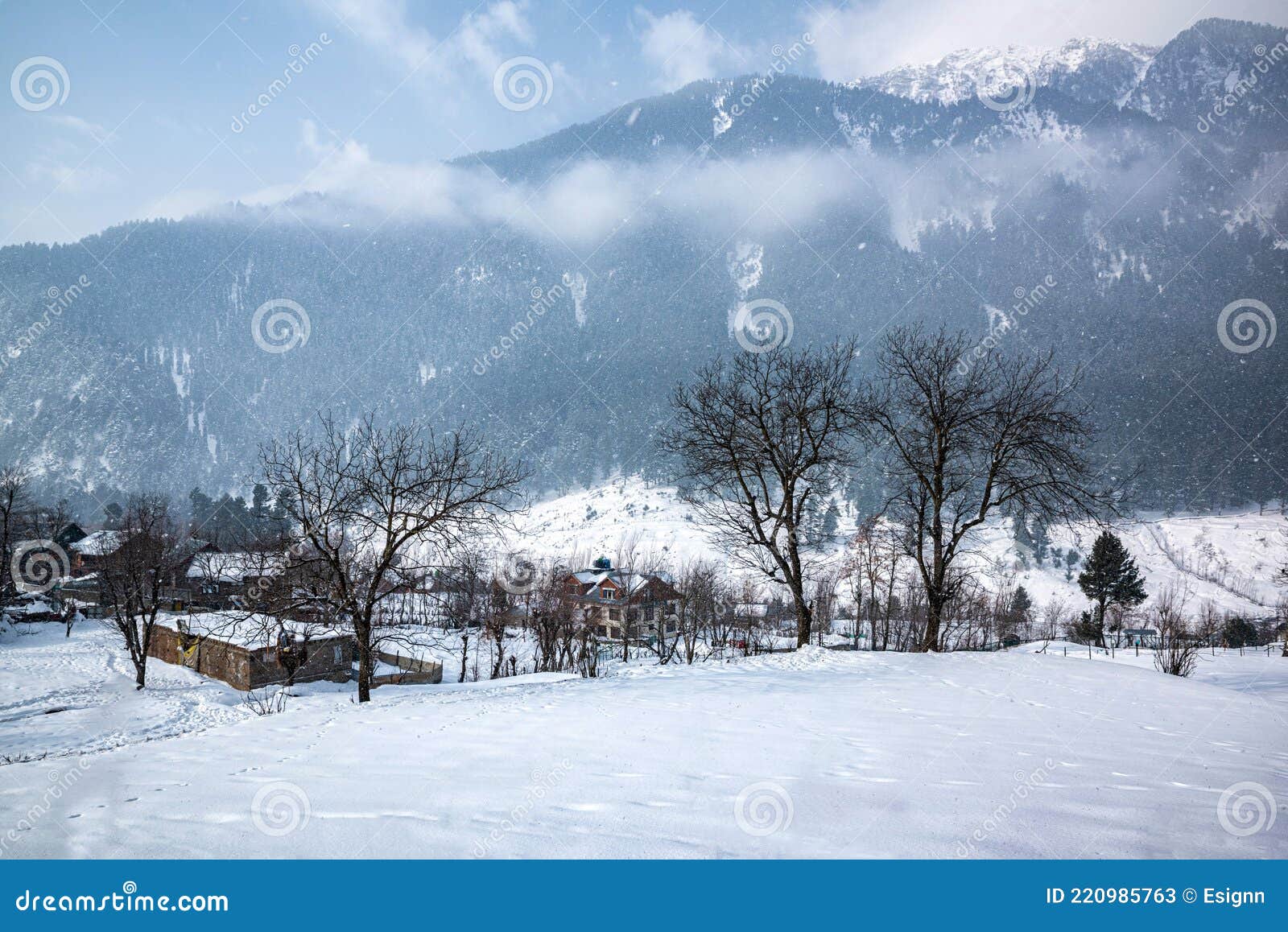 Beautiful Landscape View of Pahalgam Valley, Kashmir Stock Image ...