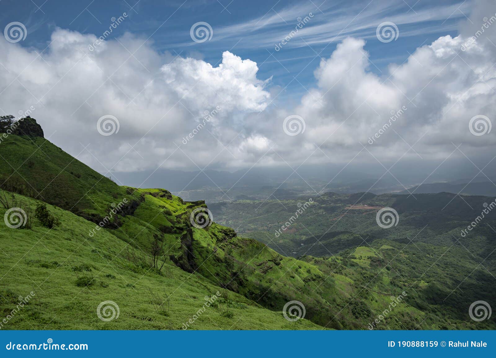 Beautiful Landscape View of Raigad Fort Stock Image - Image of ...