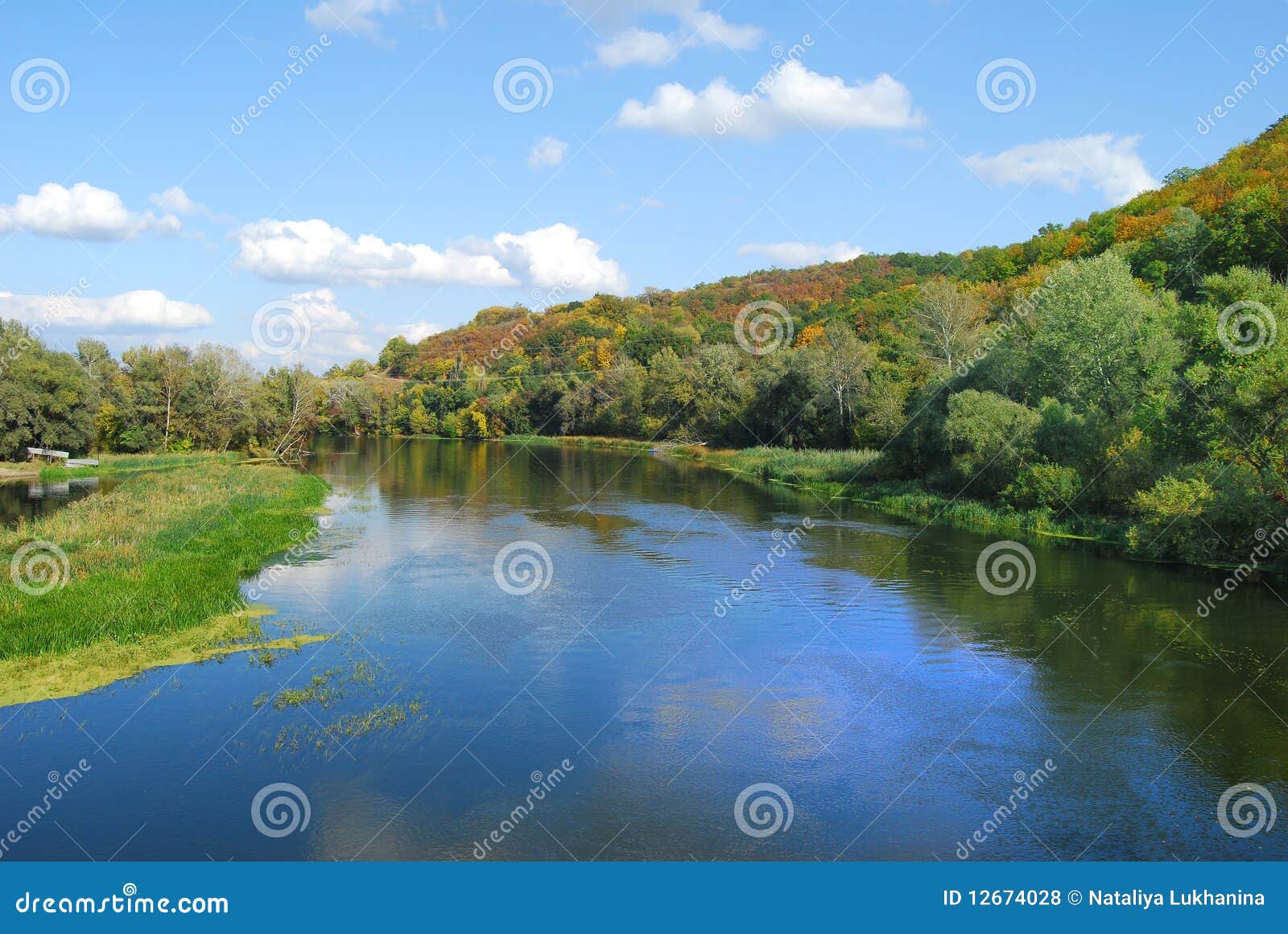 Beautiful Landscape with a View on the River Stock Photo - Image of ...