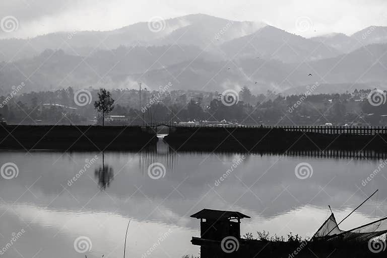 Beautiful Landscape View of Situ Cileunca, West Java, Indonesia Stock ...