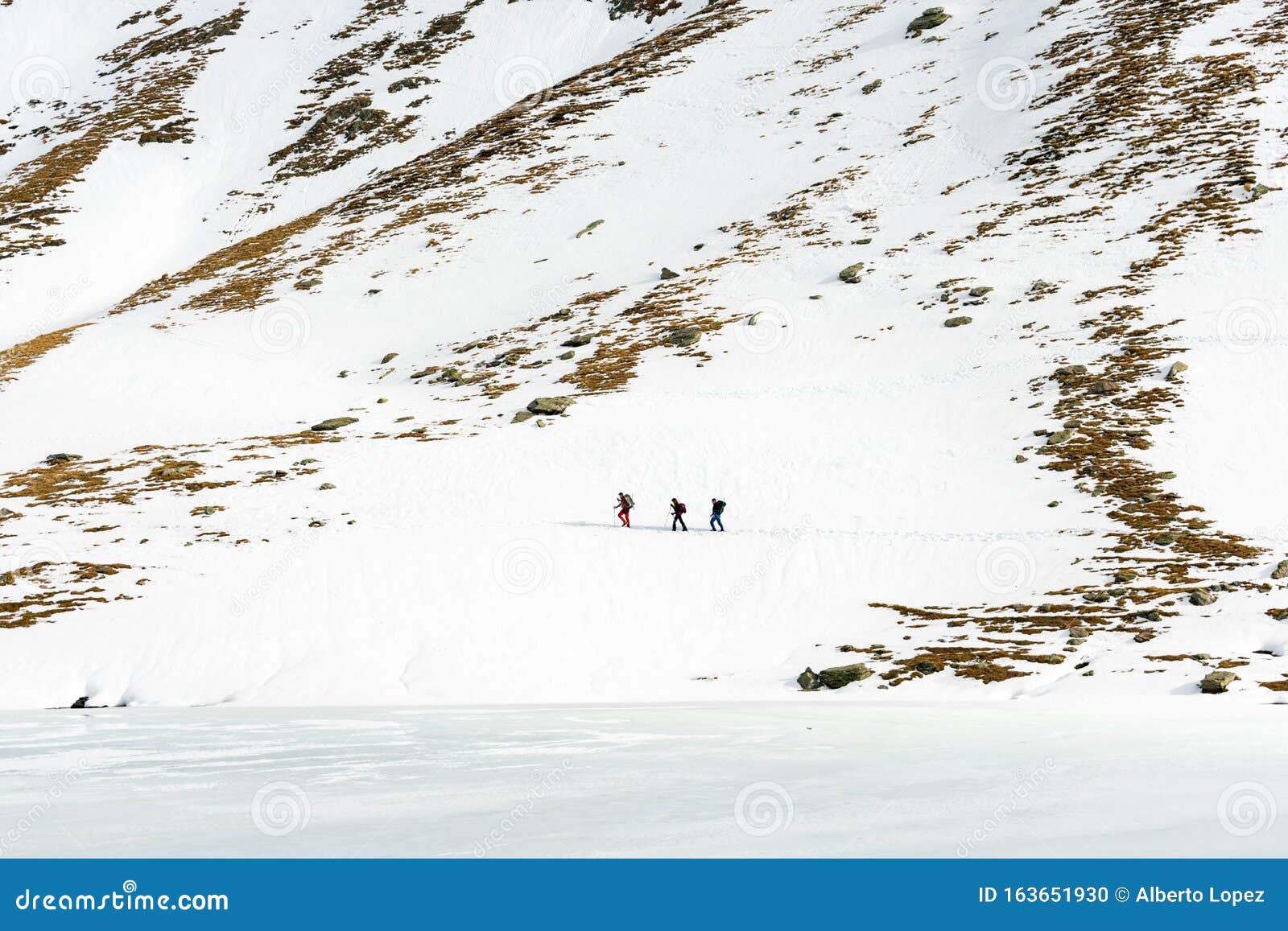Beautiful Landscape of Winter Snowy Mountains in the Pyrenees Stock ...