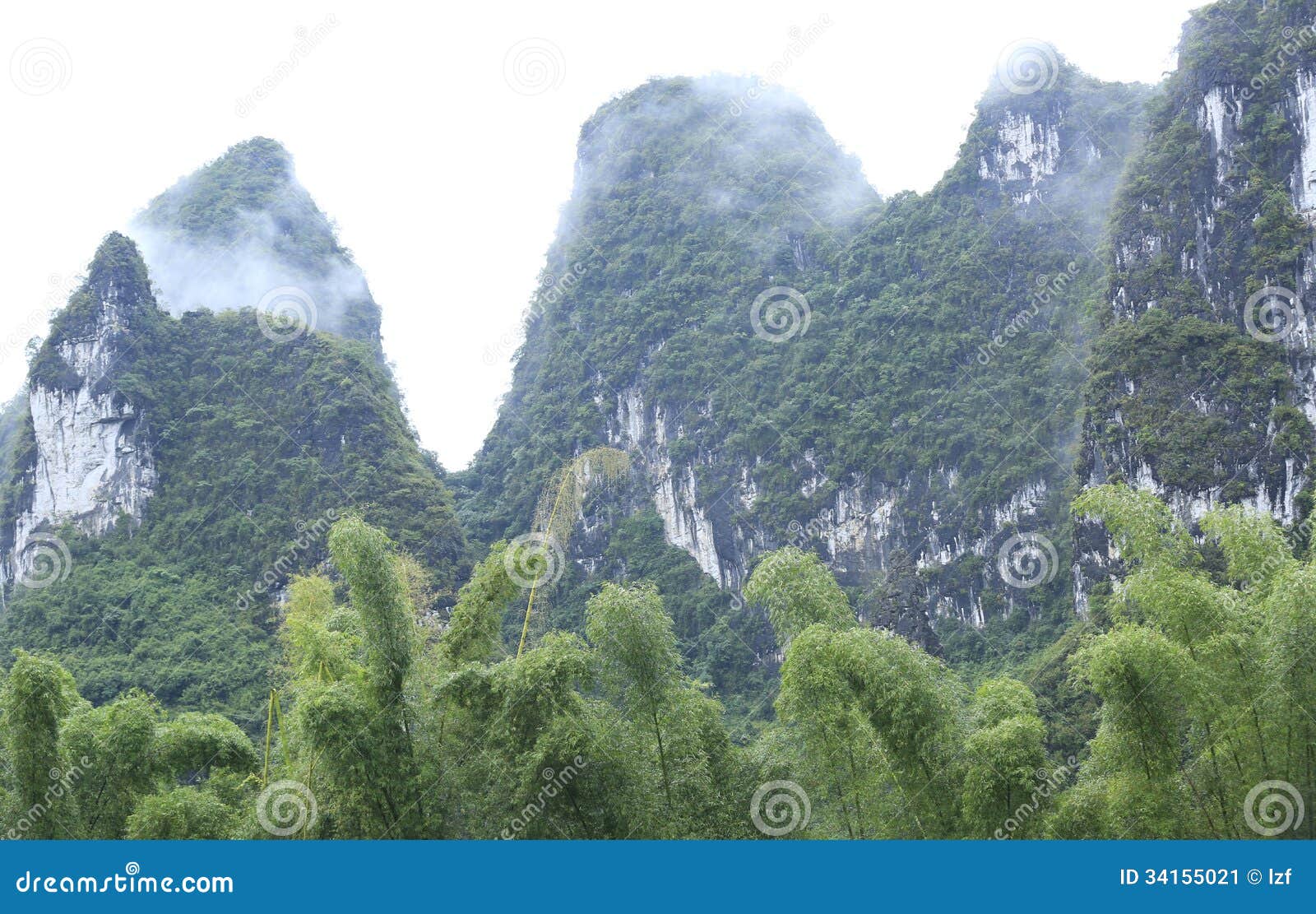 Beautiful Landscape in Yangshuo Stock Image - Image of chinese, misty ...