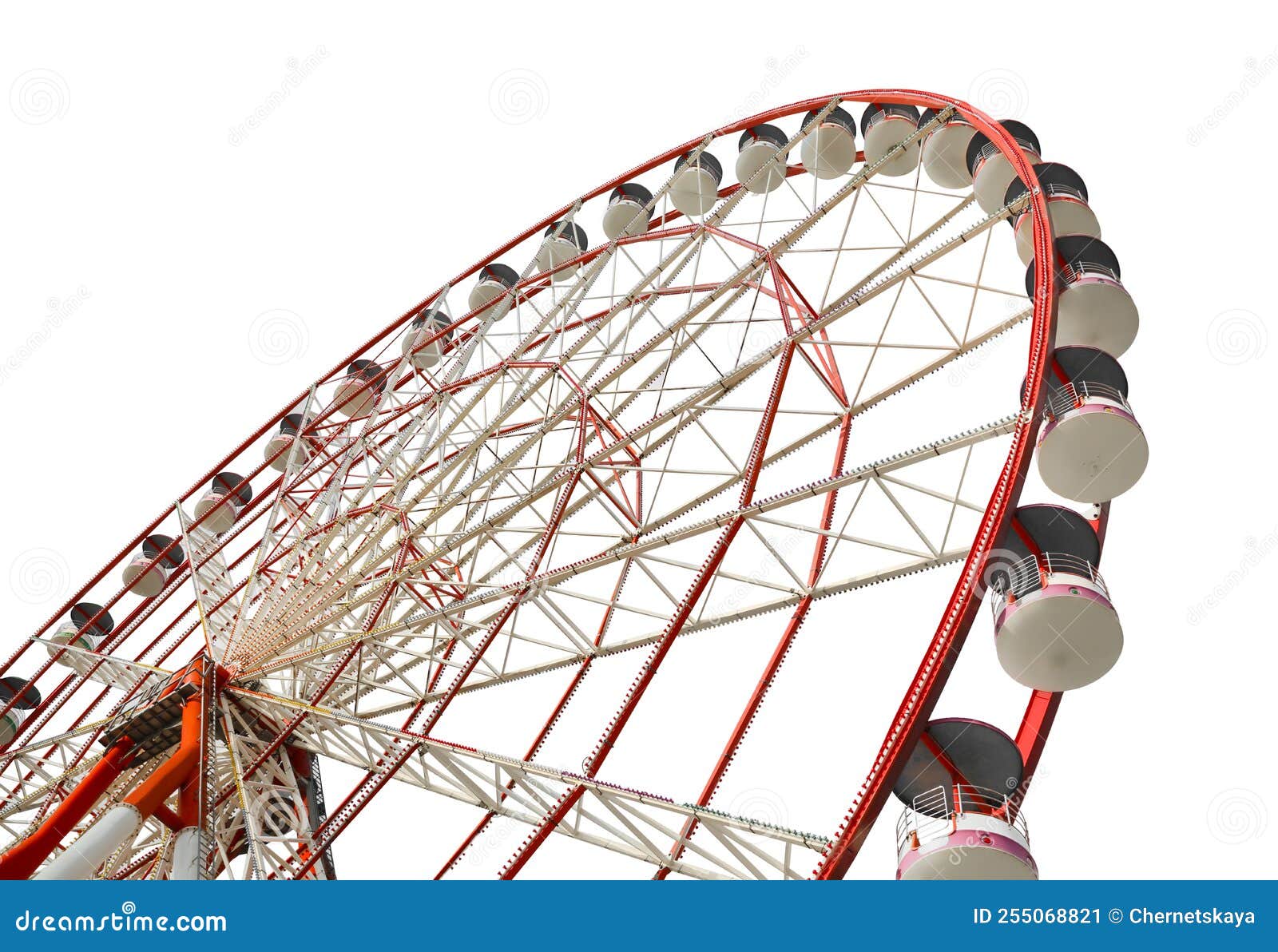 Beautiful Large Ferris Wheel on White Stock Image - Image of ...