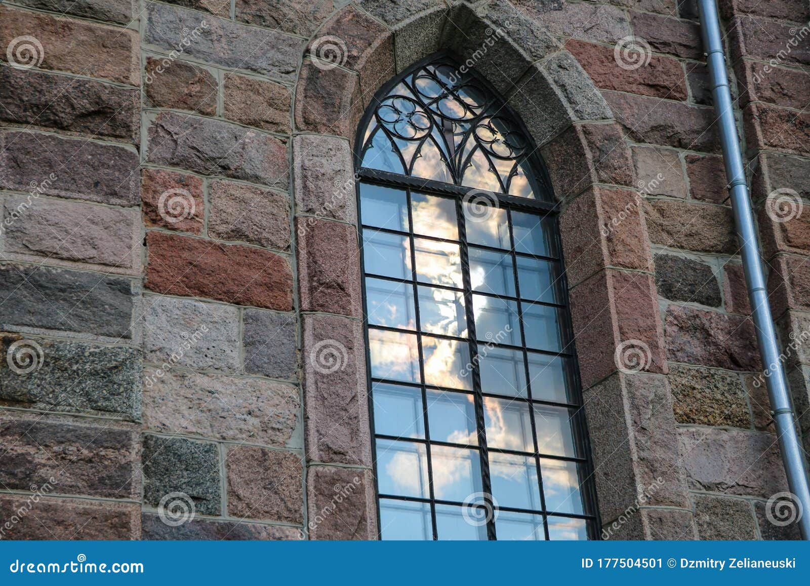 Beautiful Large Windows in an Old Building Stock Image - Image of ...