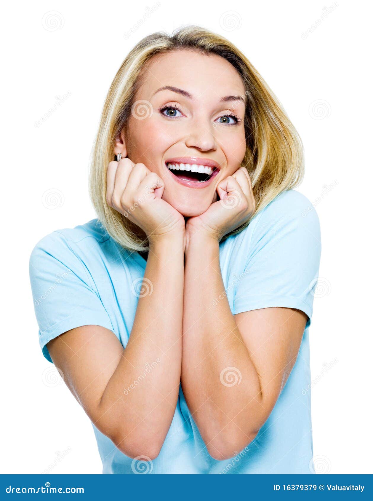 Beautiful laughing woman stock image. Image of pretty - 16379379
