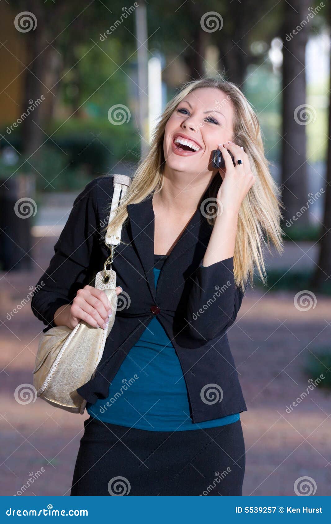 Beautiful Laughing Woman stock image. Image of woman, strolling - 5539257