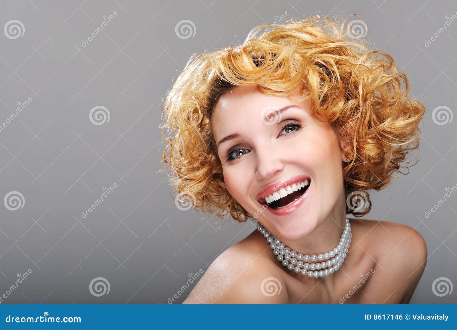 Beautiful laughing woman stock photo. Image of adult, cute - 8617146
