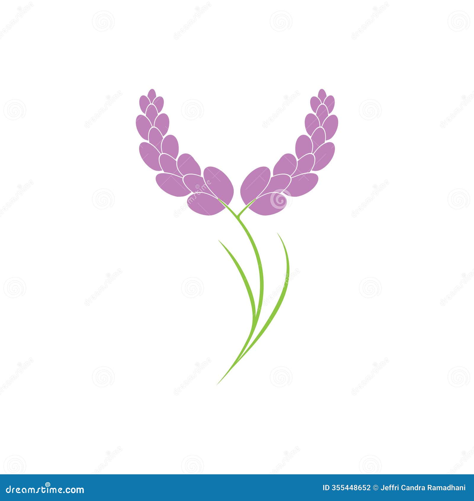 Beautiful Lavender Flower Icon Vector Stock Illustration - Illustration ...
