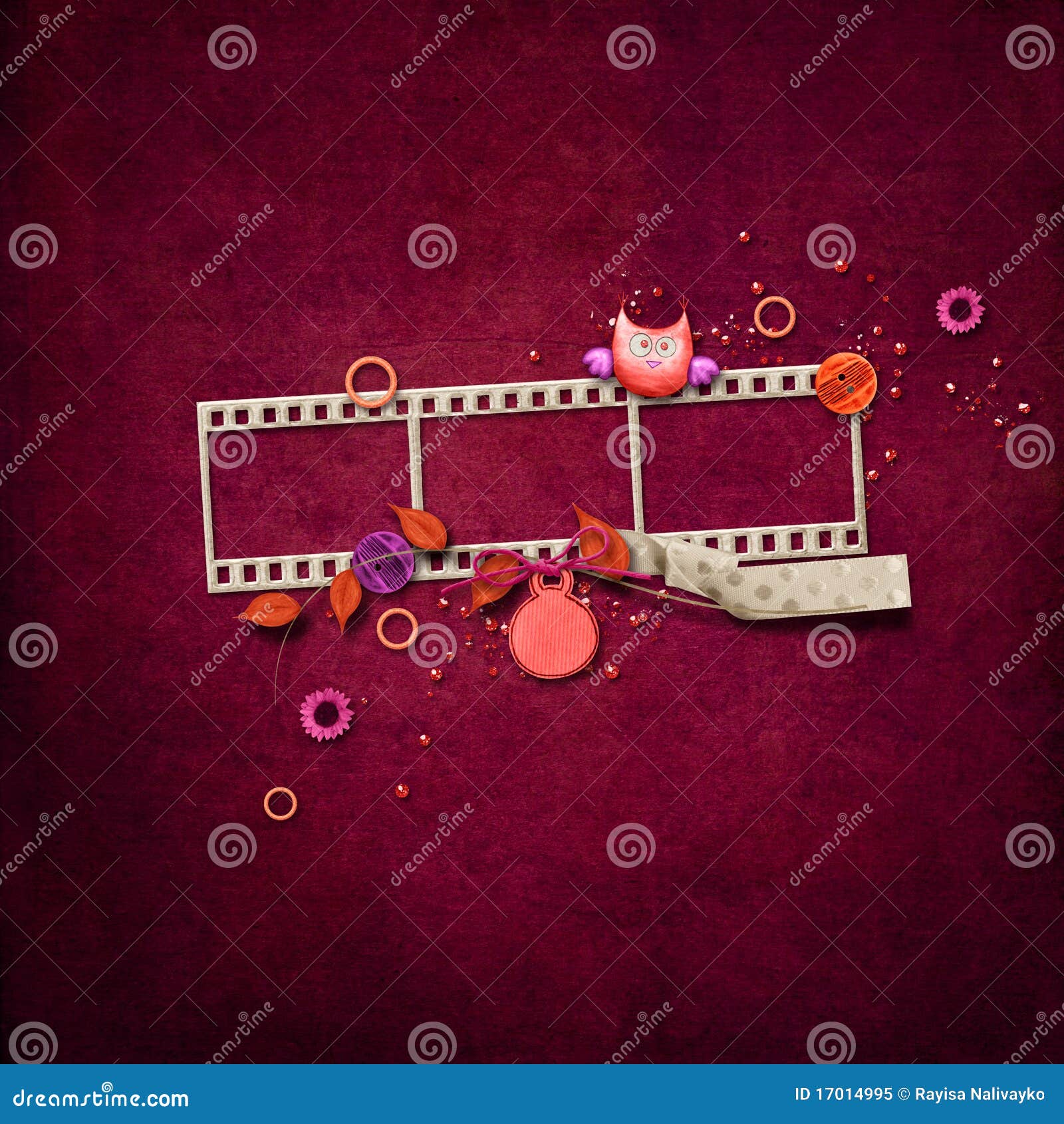 Beautiful Layout with Photo Frames Stock Illustration - Illustration of ...