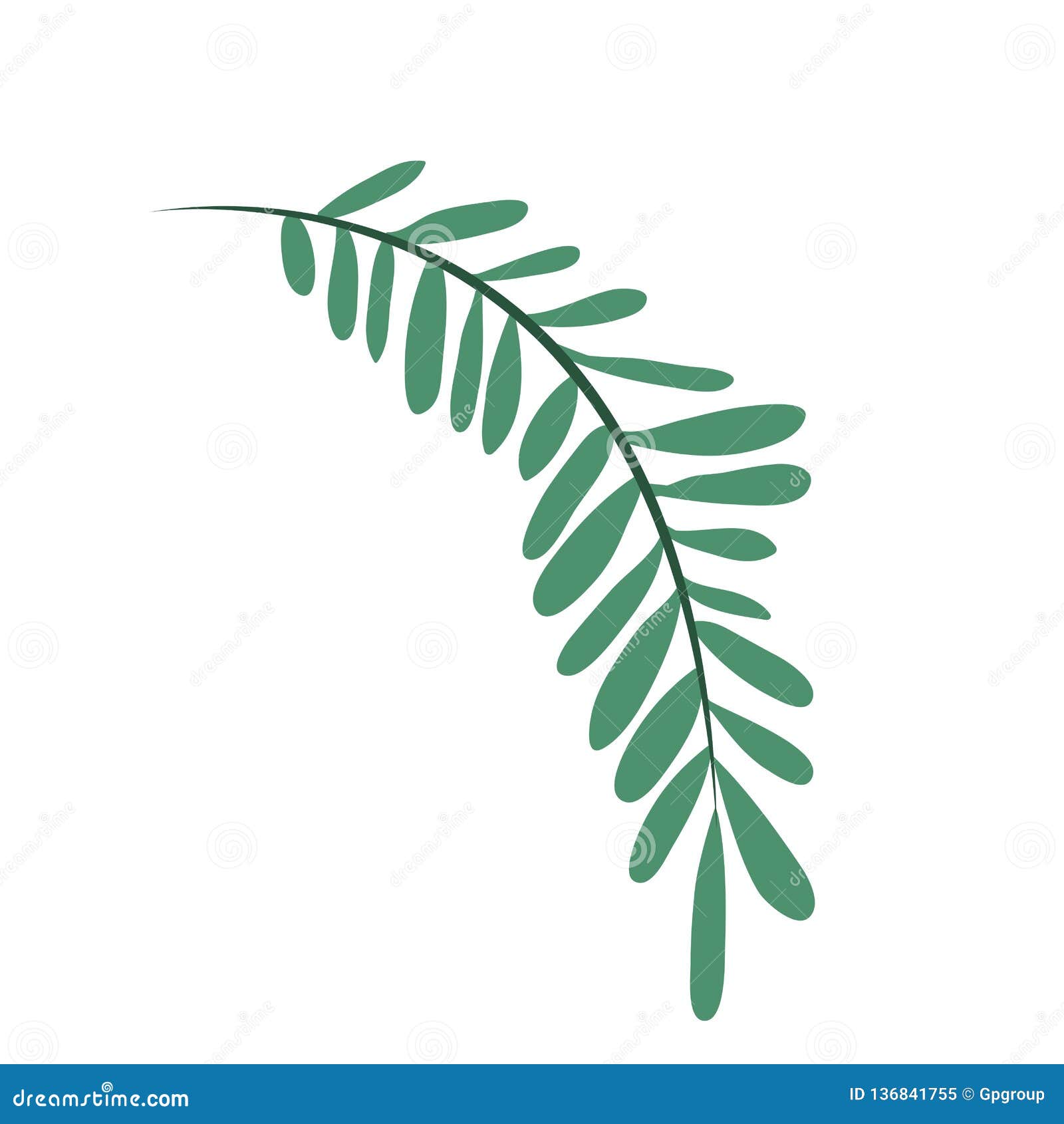 Beautiful leaf plant icon stock vector. Illustration of icon - 136841755