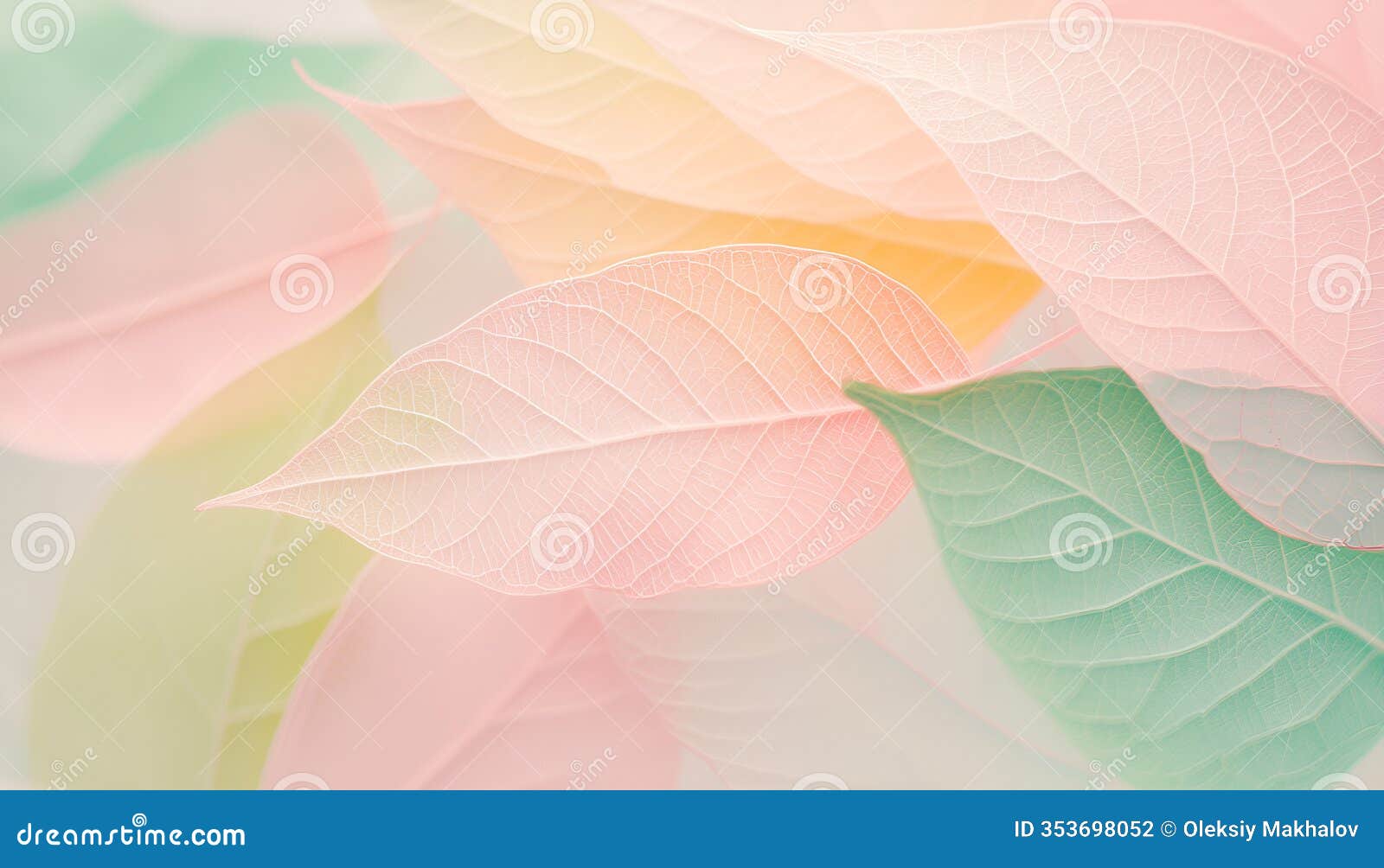 Beautiful Leaves Design Border Over White Stock Photo - Image of ...