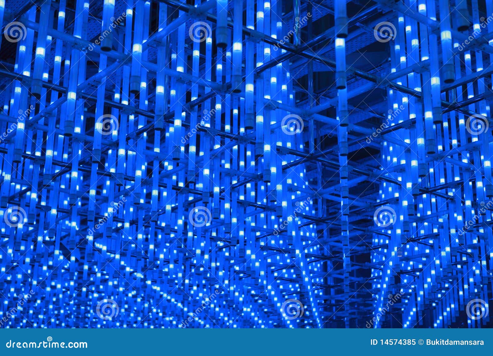 Beautiful LED Lightings Over Building Stock Image - Image of ...