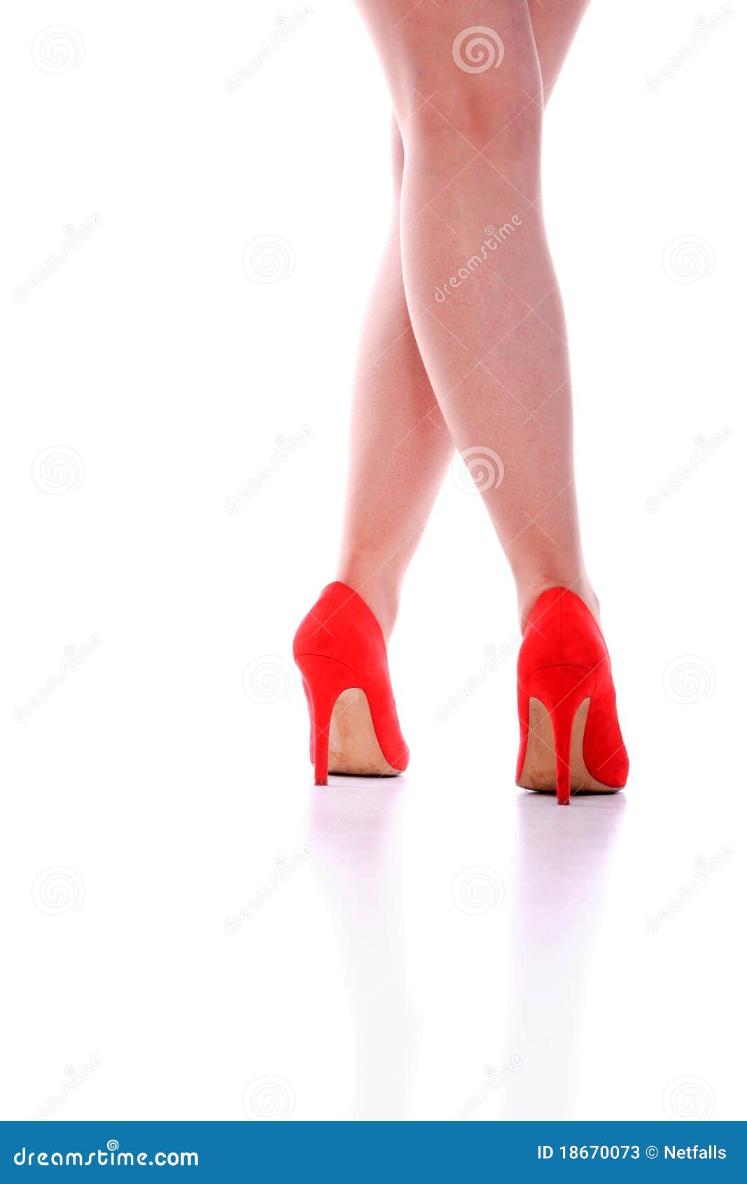 Beautiful Legs in Red Shoes Stock Image - Image of care, elegant: 18670073