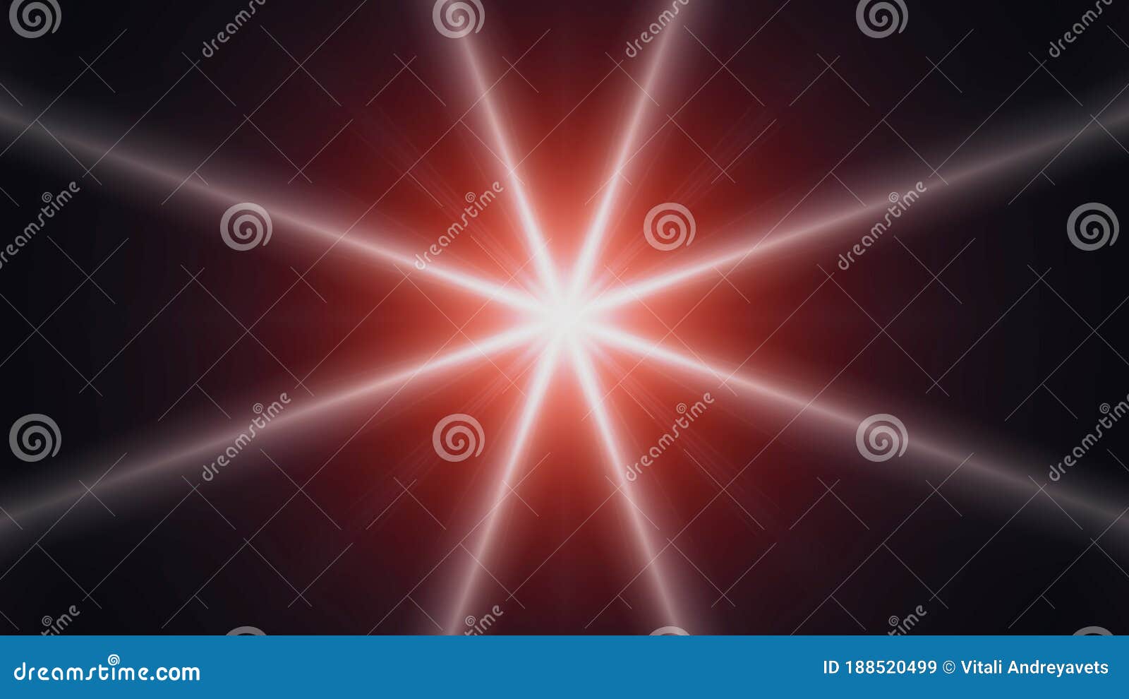 Beautiful Lens Flare With Rays On A Black Background. Stock Photography ...
