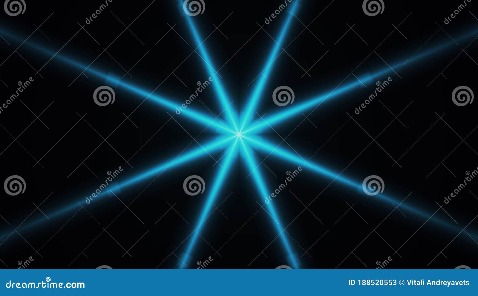 Beautiful Lens Flare with Rays on a Black Background. Stock ...