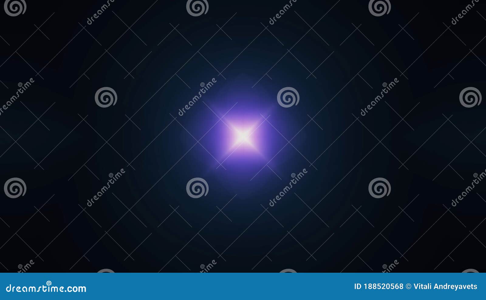 Beautiful Lens Flare with Rays on a Black Background. Stock ...