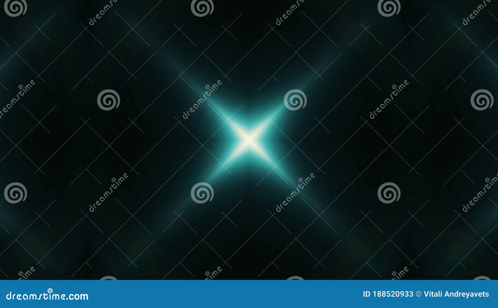 Beautiful Lens Flare with Rays on a Black Background. Stock ...