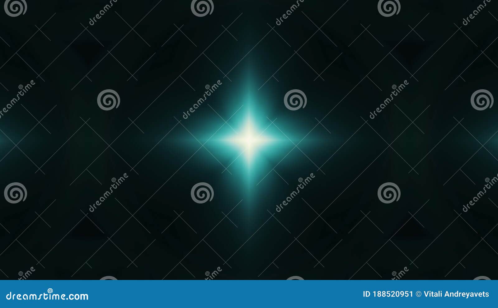 Beautiful Lens Flare with Rays on a Black Background. Stock ...