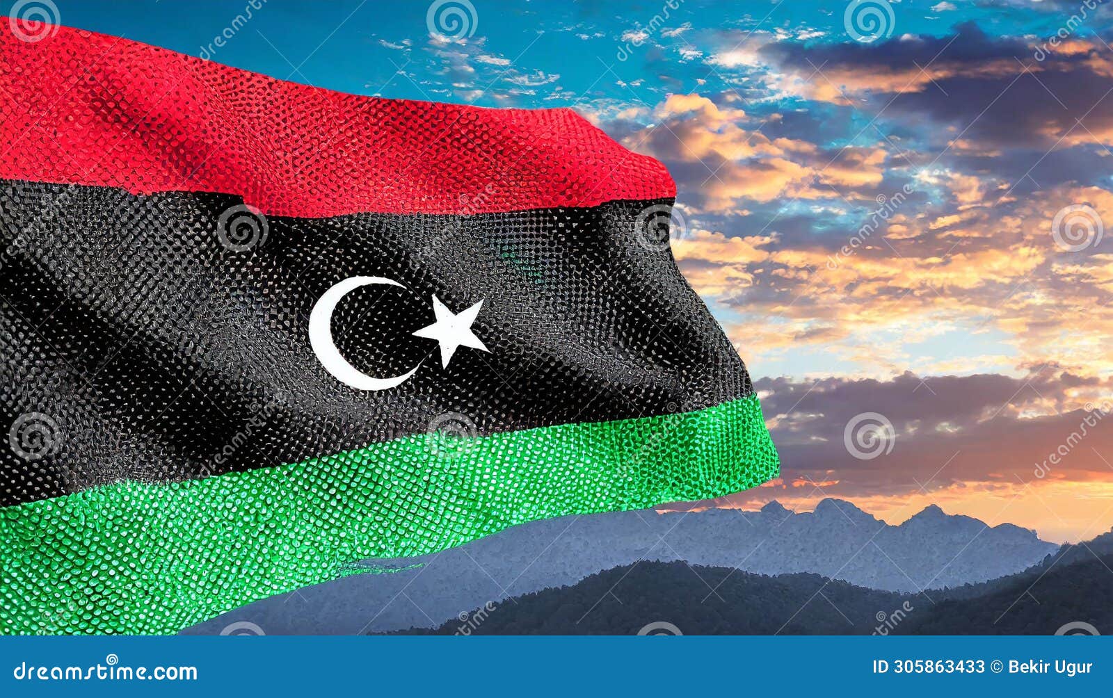 Libya Flag Royalty-Free Stock Photography | CartoonDealer.com #5609033