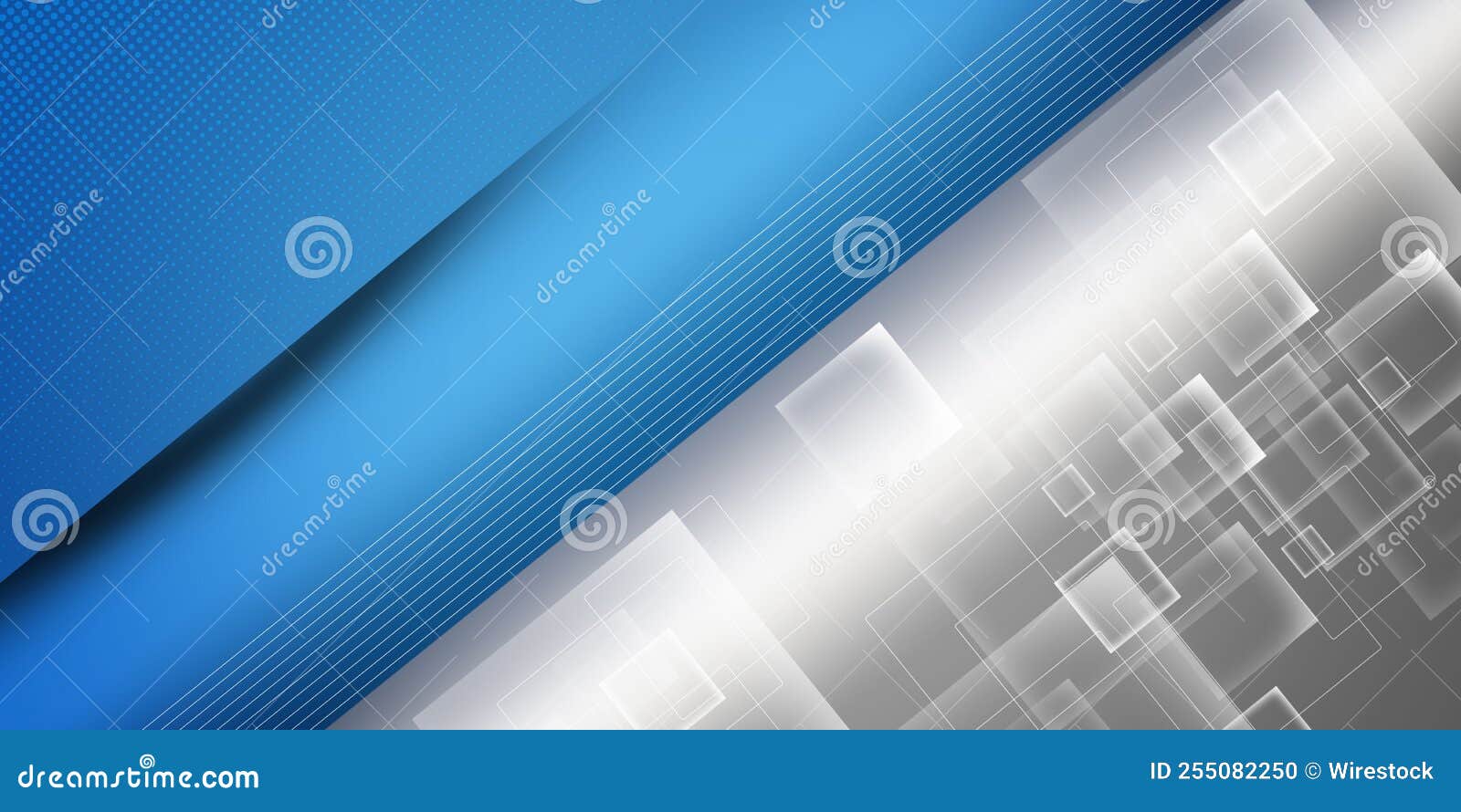 Light Blue Abstract Technology Background with Halftone on Blue ...