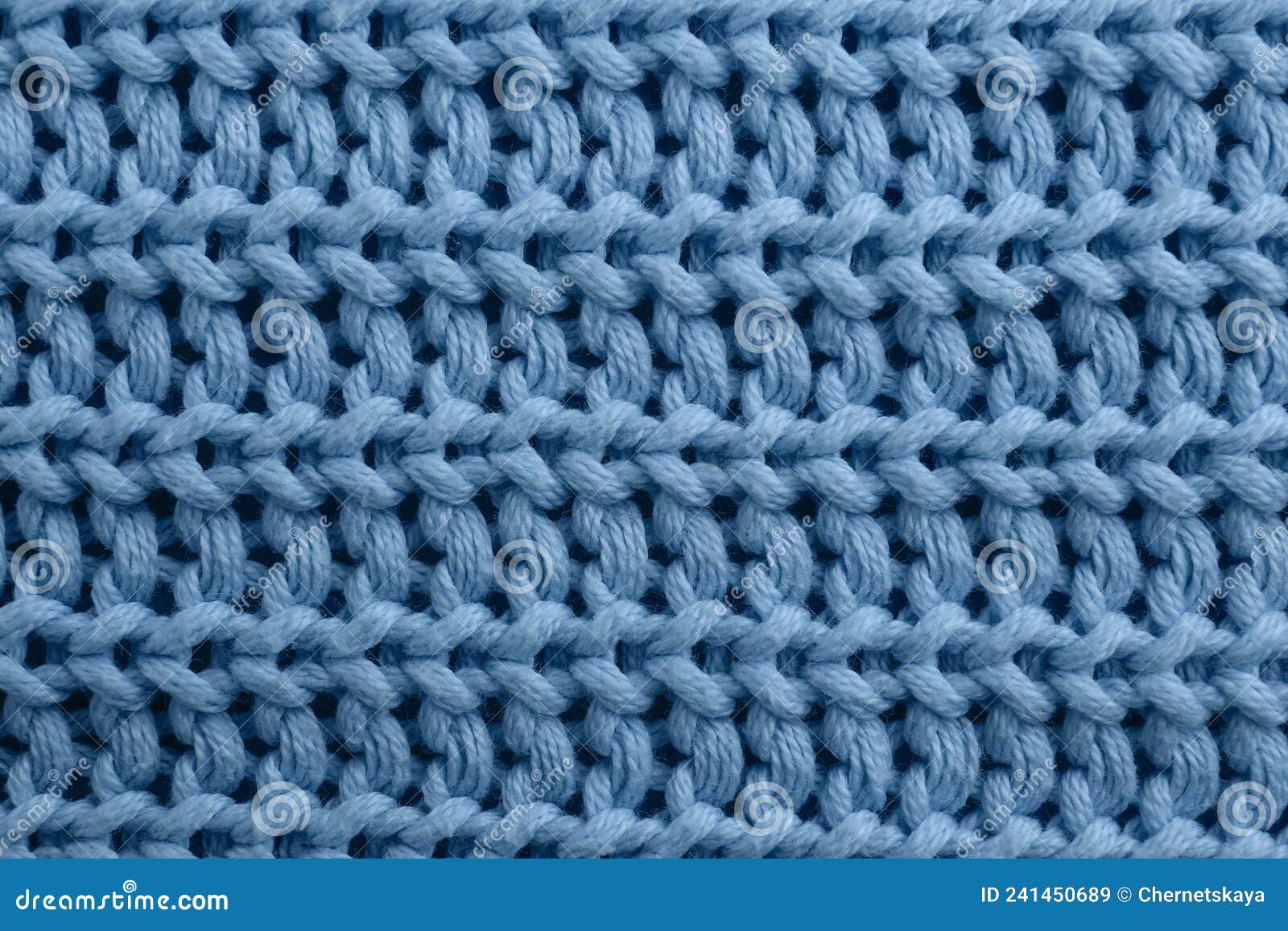 Beautiful Light Blue Knitted Fabric As Background, Top View Stock Image ...